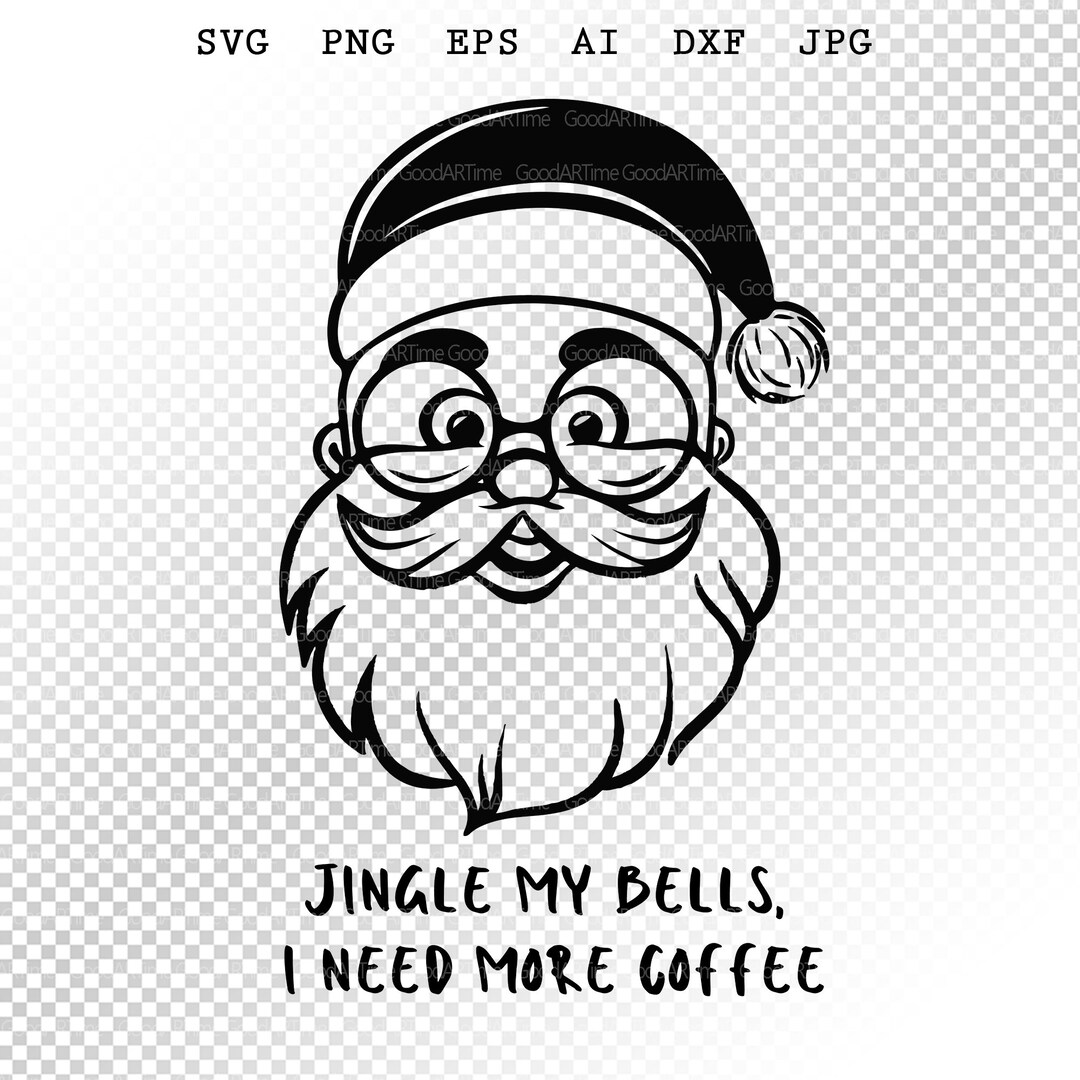 Funny Santa Face SVG: Christmas Shirt Design (digital Download) - Etsy