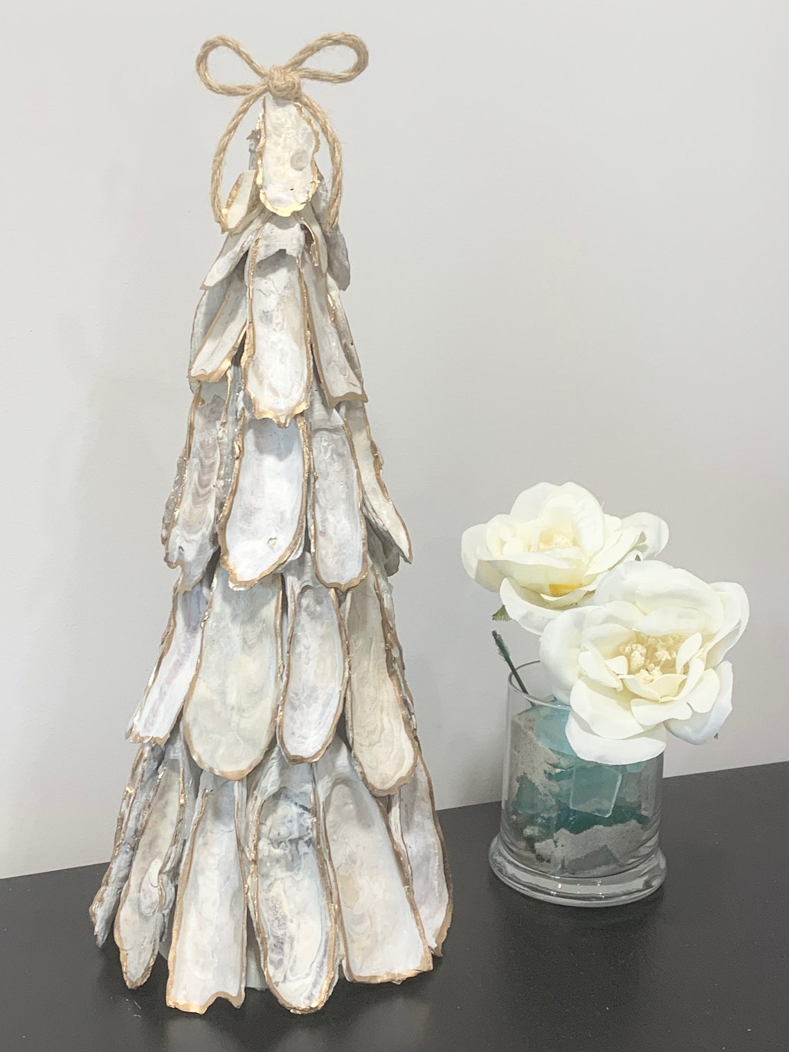 Oyster Shell Tree With Gold Trim | Etsy