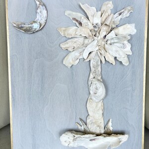 South Carolina Palmetto Moon Oyster Shell Art / Oyster Decor / SC ...
