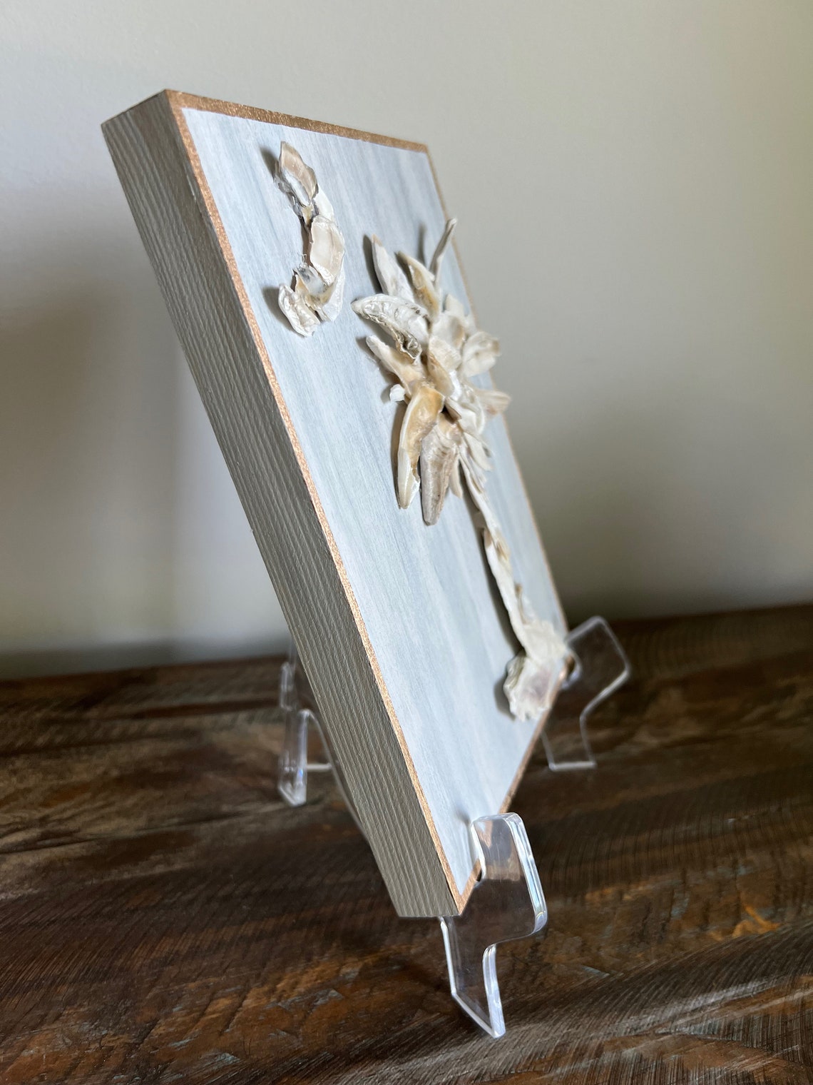 South Carolina Palmetto Moon Oyster Shell Art / Oyster Decor / - Etsy