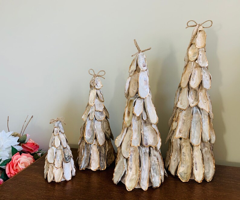 Oyster Shell Tree With Gold Trim - Etsy