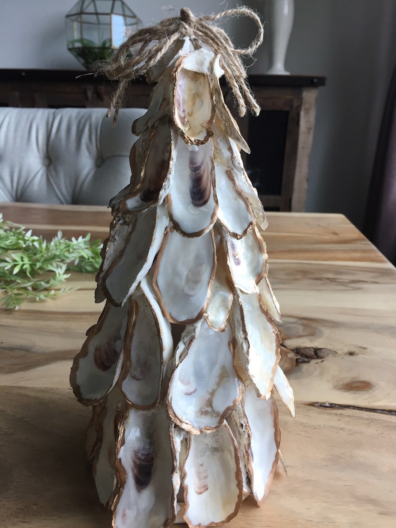 Oyster Shell Tree With Gold Trim - Etsy