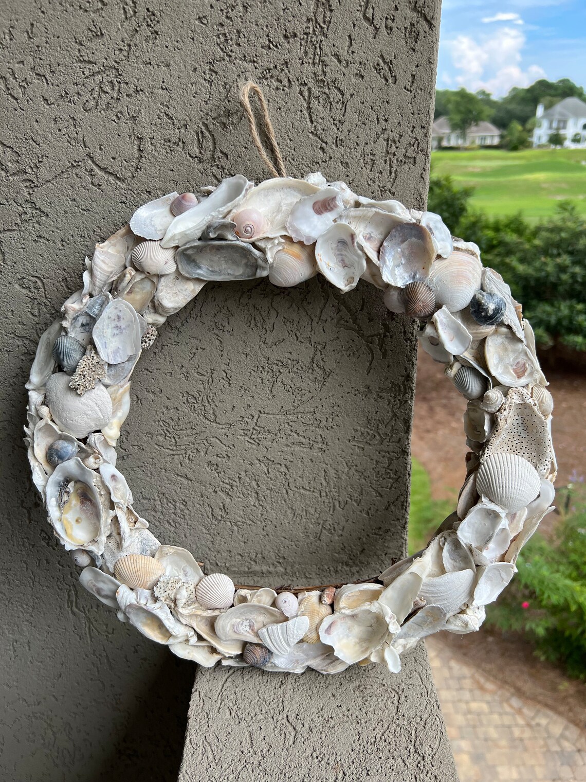 Seashell Wreath / Oyster Wreath & Mixed Seashells Grapevine Wreath - Etsy