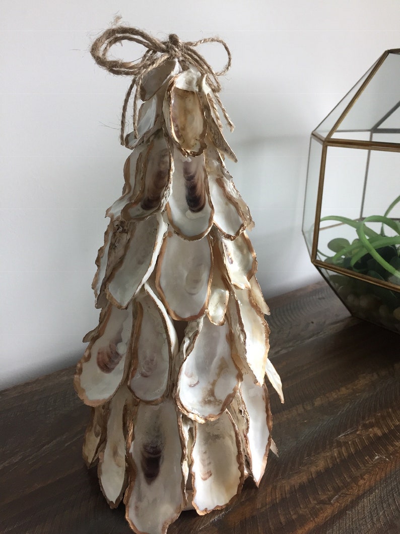 Oyster Shell Tree With Gold Trim - Etsy