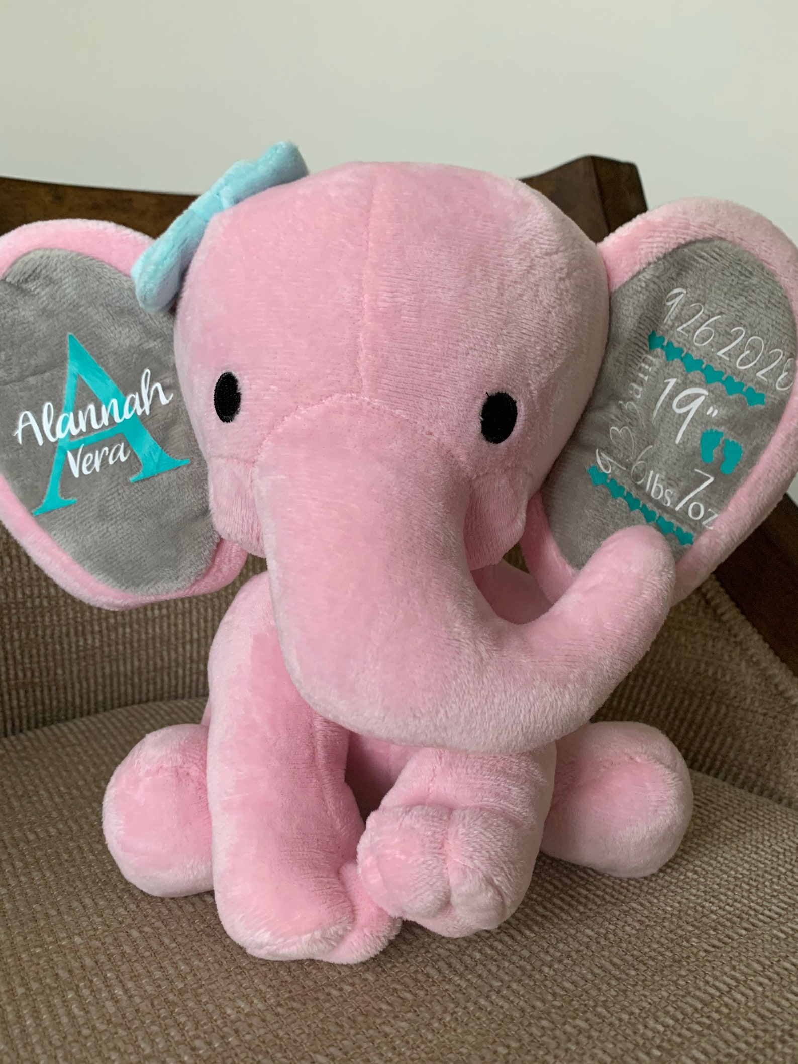 Personalized Birth Announcement Elephant / Birth Stat / Baby - Etsy