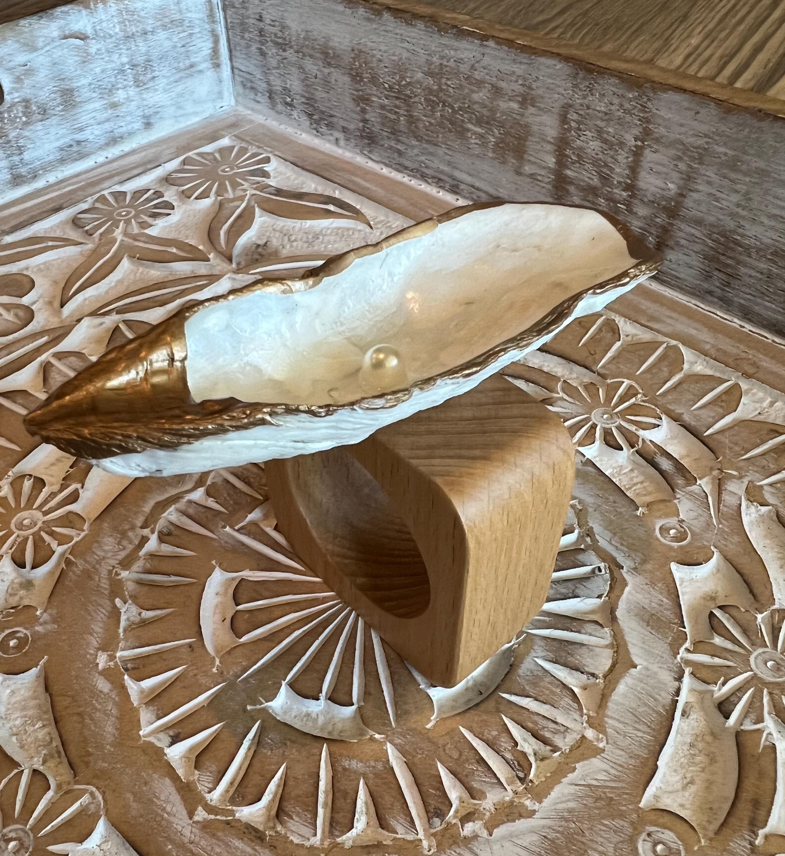 Oyster Shell Napkin Holders / Clam Shell Napkin Holder / Set of 2 ...