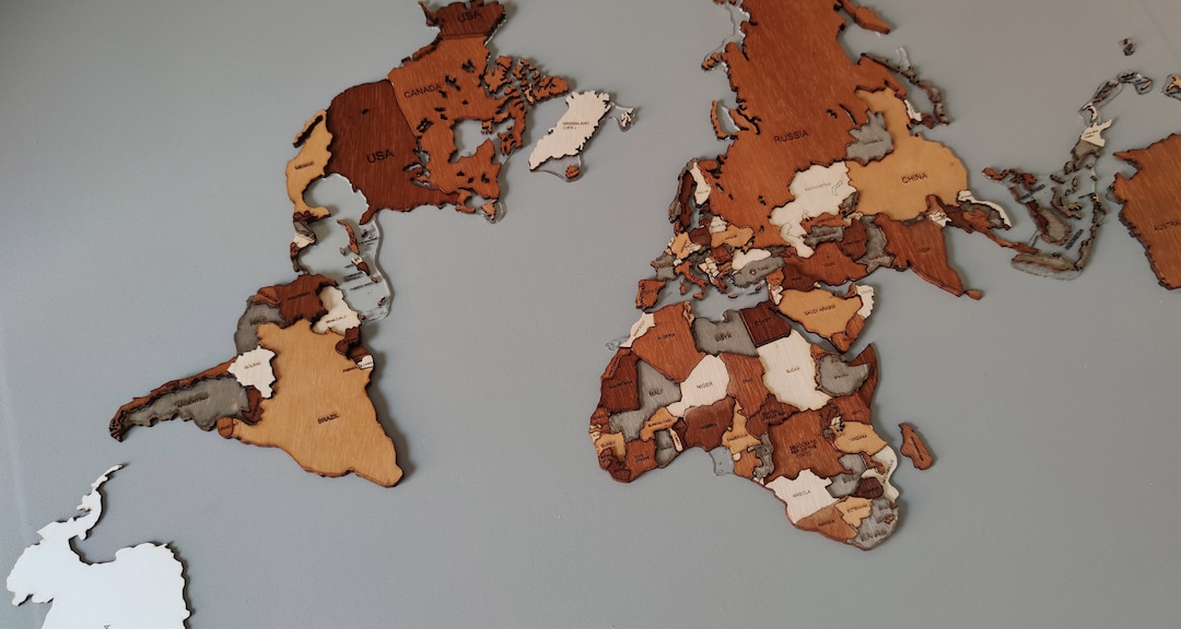 Wooden World Map for Wall Decor. the Most Accurate World Map Based on ...