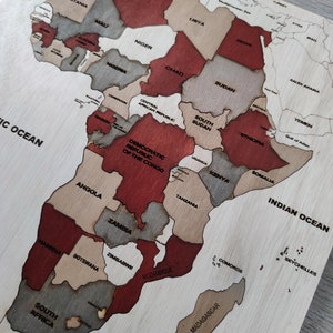 Montessori Wooden Puzzle Map of Africa – Geography & Political Map ...