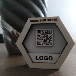 10 QR Code Table Stand, Custom Made QR Digital Menu Sign for Bar and ...