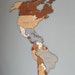 Rustic 3D Wooden Americas Wall Map – Handcrafted Wood Map of North ...