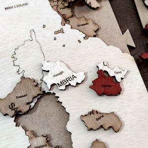 Italian Map Jigsaw Puzzle for Elementary Students and Schools. Wooden ...