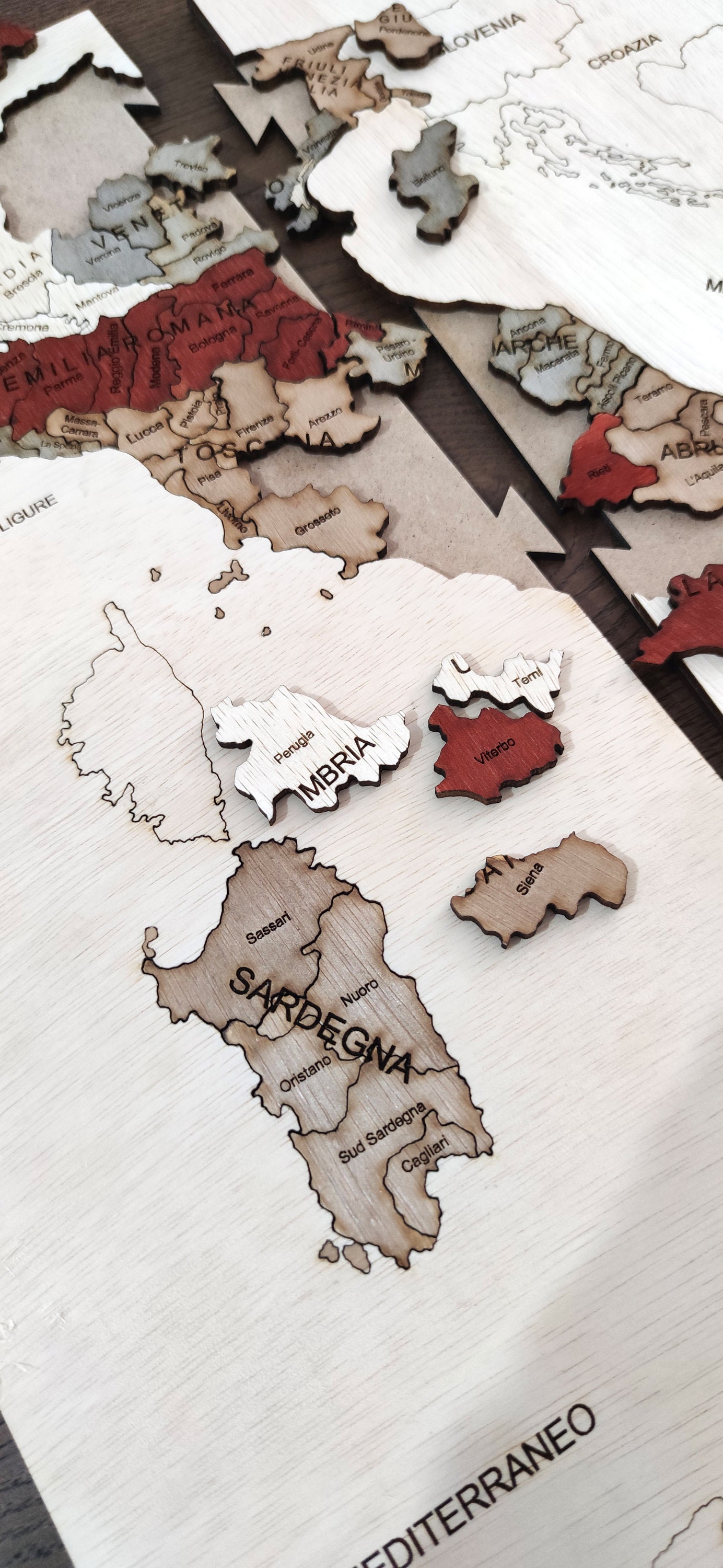 Italian Map Jigsaw Puzzle for Elementary Students and Schools. Wooden ...