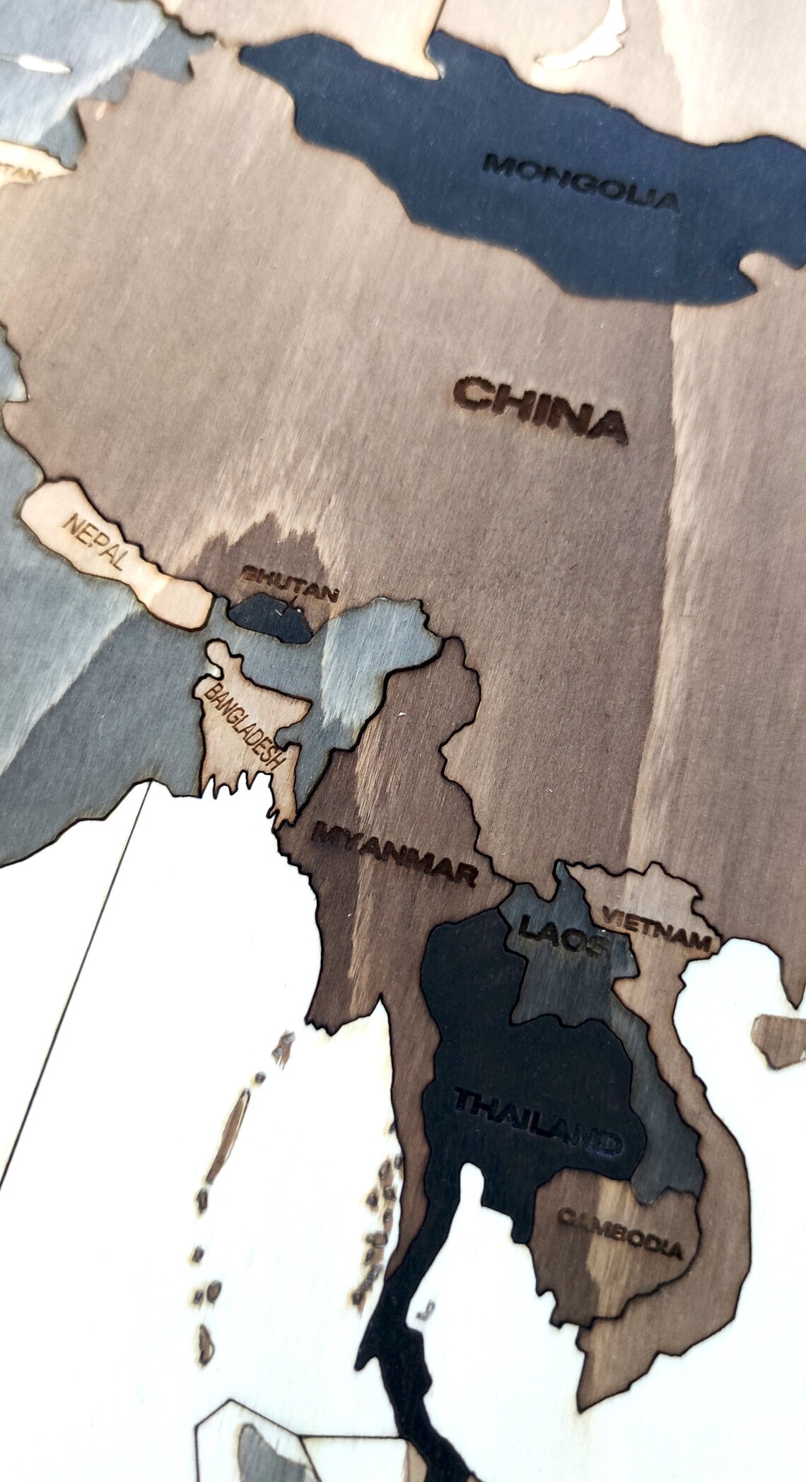 Asia Wooden Map Puzzle for Kids Asia Map Puzzle With - Etsy Canada