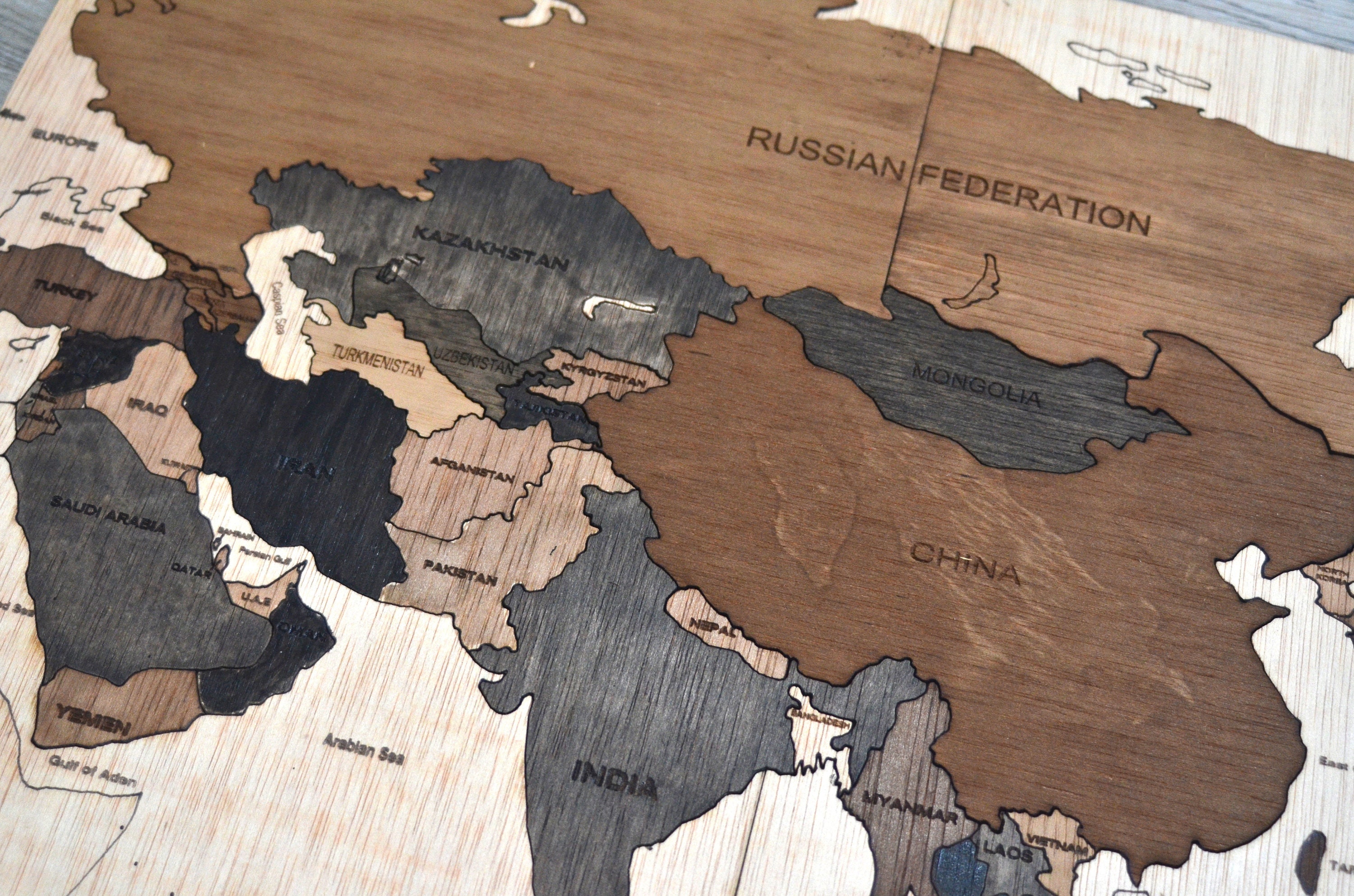 Asia Wooden Map Puzzle for Kids Asia Map Puzzle With - Etsy Canada