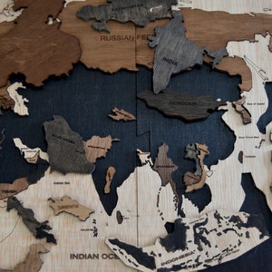 Asia Wooden Map Puzzle for Kids Asia Map Puzzle With - Etsy