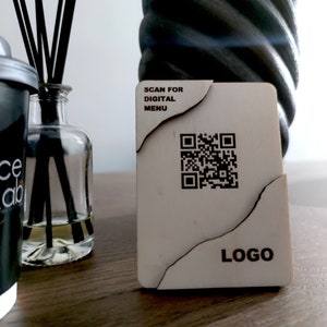 10 QR Code Menu Stand for Restaurant and Bar Table. Scannable Digital ...