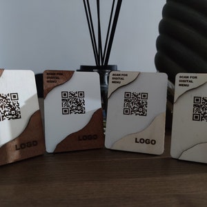 10 QR Code Menu Stand for Restaurant and Bar Table. Scannable Digital ...