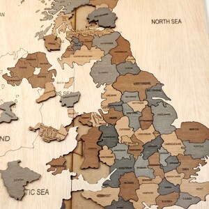 Wooden United Kingdom Map Puzzle: Educational UK Geography - Etsy