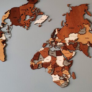 Wooden World Map for Wall Decor. the Most Accurate World Map Based on ...