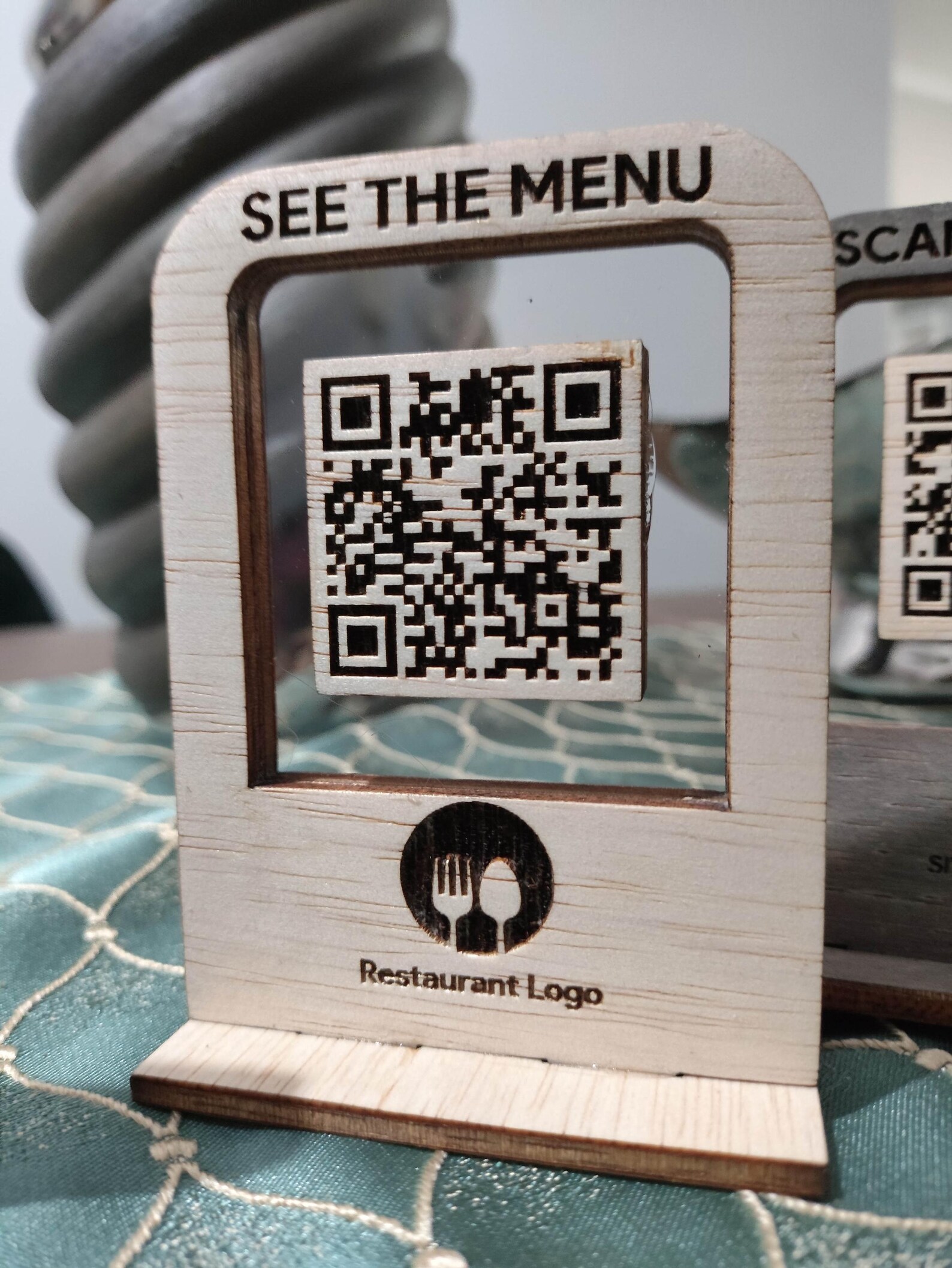 Double-sided QR Code Menu Stand for Restaurant Tables (set of 10) - Etsy