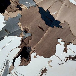 Asia Wooden Map Puzzle for Kids, Asia Map Puzzle With Countries ...