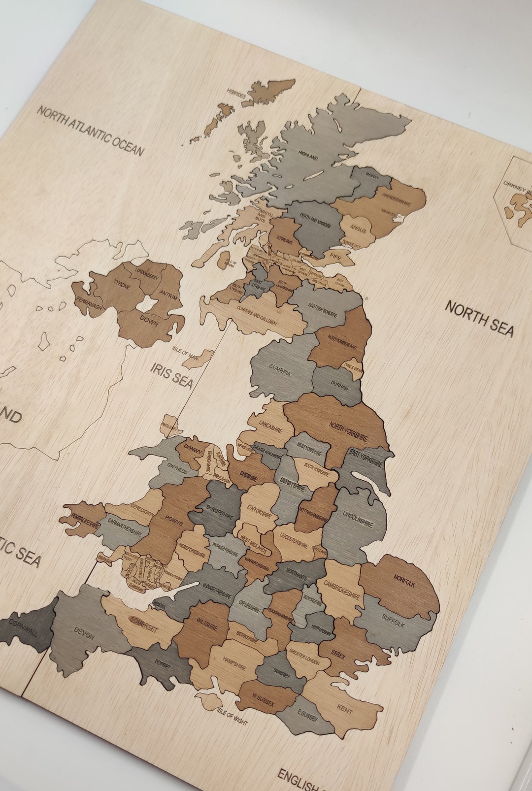 Wooden United Kingdom Map Puzzle: Educational UK Geography - Etsy