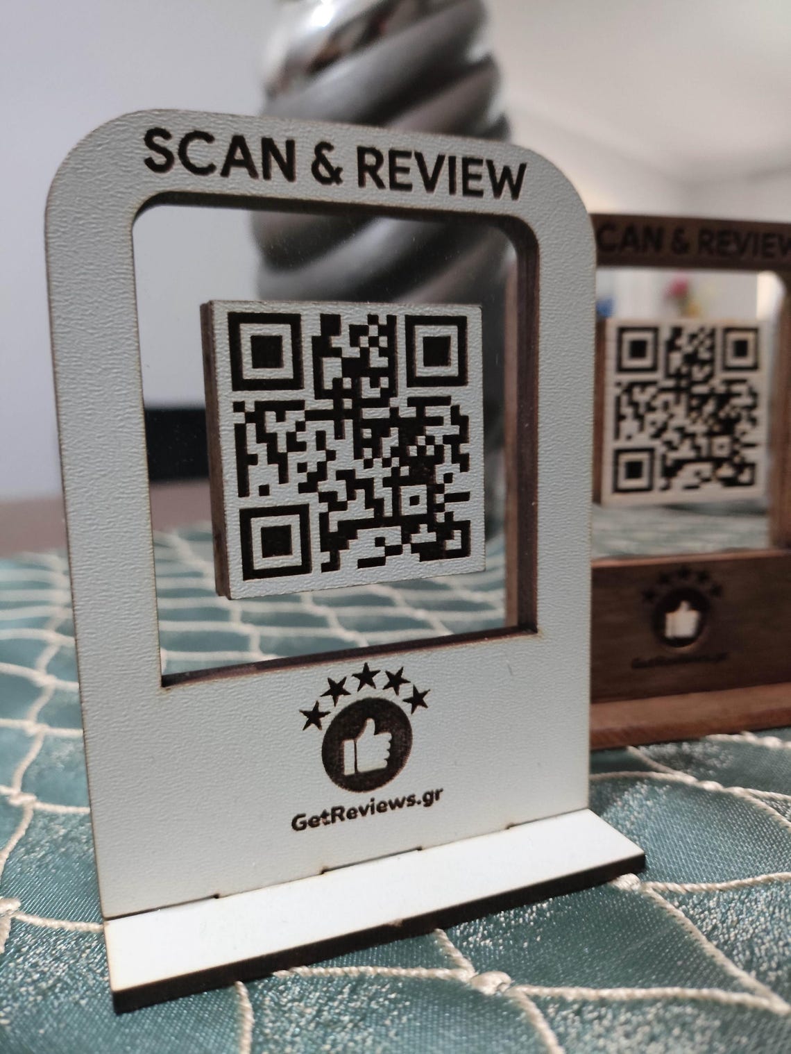 Double-sided QR Code Menu Stand for Restaurant Tables (set of 10) - Etsy