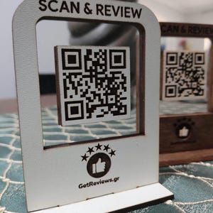 Double-sided QR Code Menu Stand for Restaurant Tables (set of 10) - Etsy