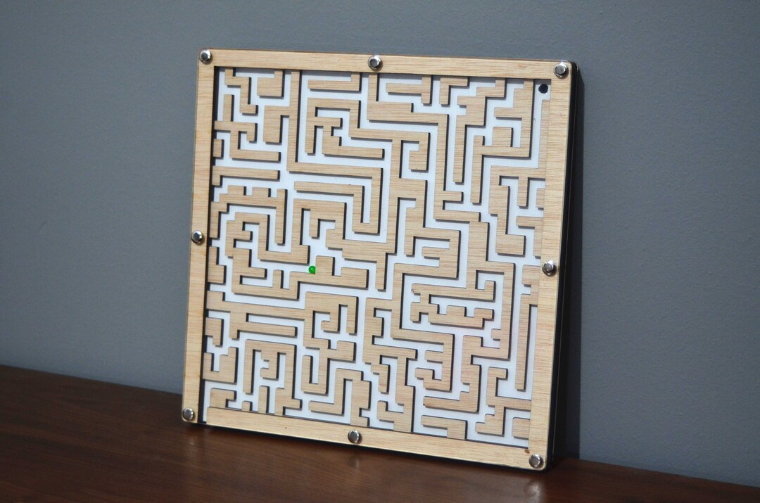 Double Side Wooden Maze Game for Young Kids Gift. Wooden Labyrinth Maze ...