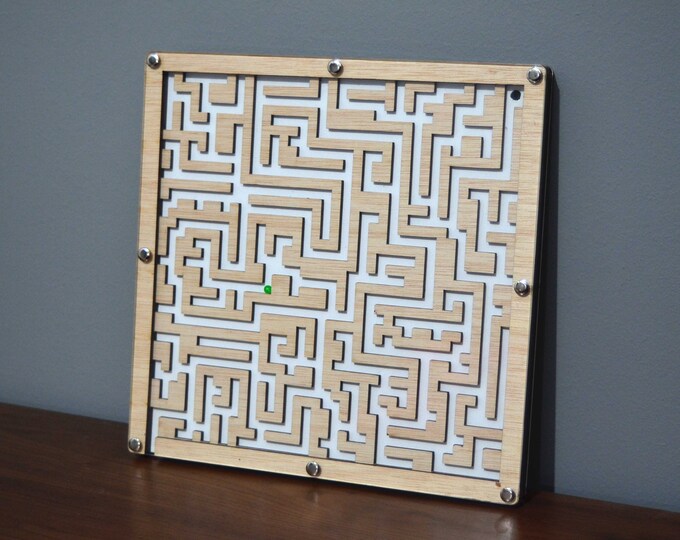 Double Side Wooden Maze Game for Young Kids Gift. Wooden Labyrinth Maze ...