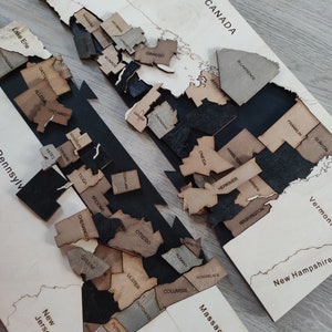 New York Counties Map Puzzle – Educational Wooden Geography Toy for ...