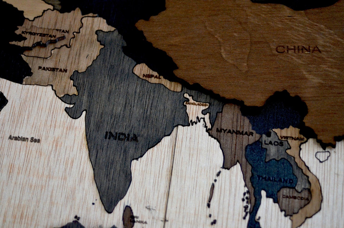 Asia Wooden Map Puzzle for Kids Asia Map Puzzle With - Etsy