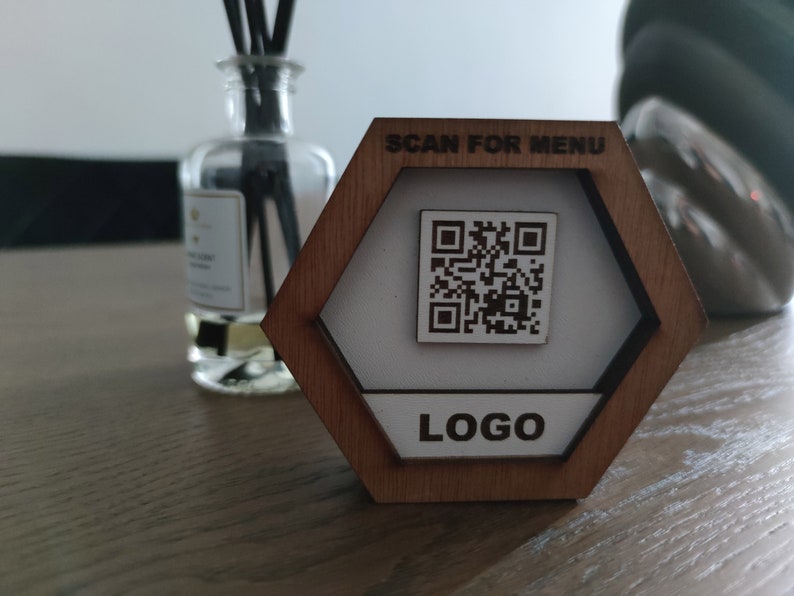 10 QR Code Table Stand Custom Made QR Digital Menu Sign for - Etsy