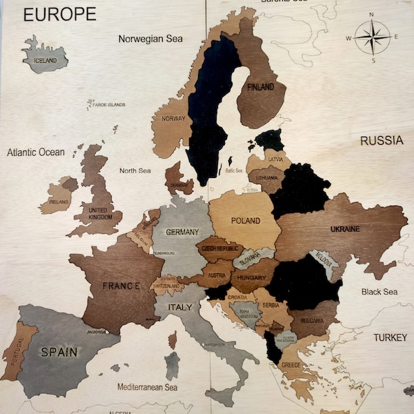 Wooden Map - Etsy