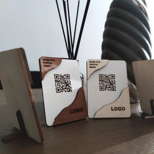 10 QR Code Menu Stand for Restaurant and Bar Table. Scannable Digital ...