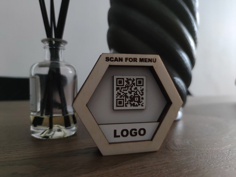 10 QR Code Table Stand Custom Made QR Digital Menu Sign for - Etsy