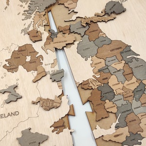 Wooden United Kingdom Map Puzzle: Educational UK Geography - Etsy