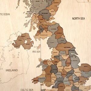 Wooden United Kingdom Map Puzzle: Educational UK Geography - Etsy