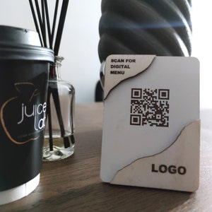 10 QR Code Menu Stand for Restaurant and Bar Table. Scannable Digital ...