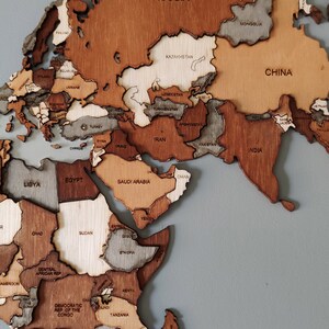 Wooden World Map for Wall Decor. the Most Accurate World Map Based on ...