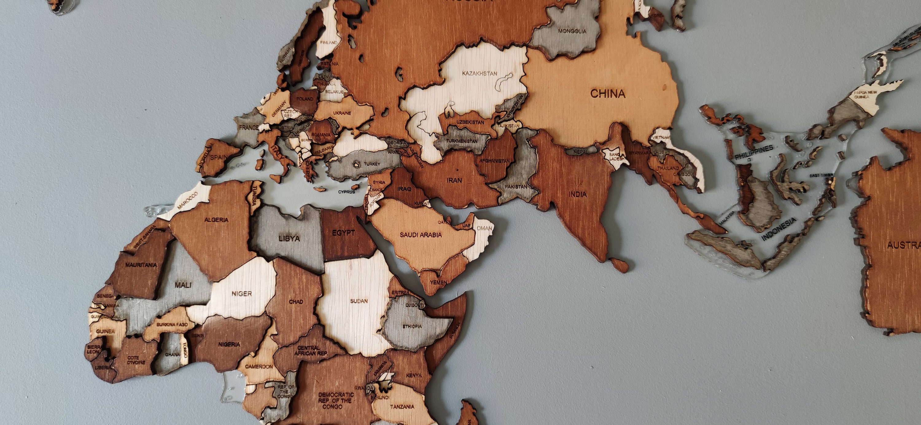 Wooden World Map for Wall Decor. the Most Accurate World Map Based on ...