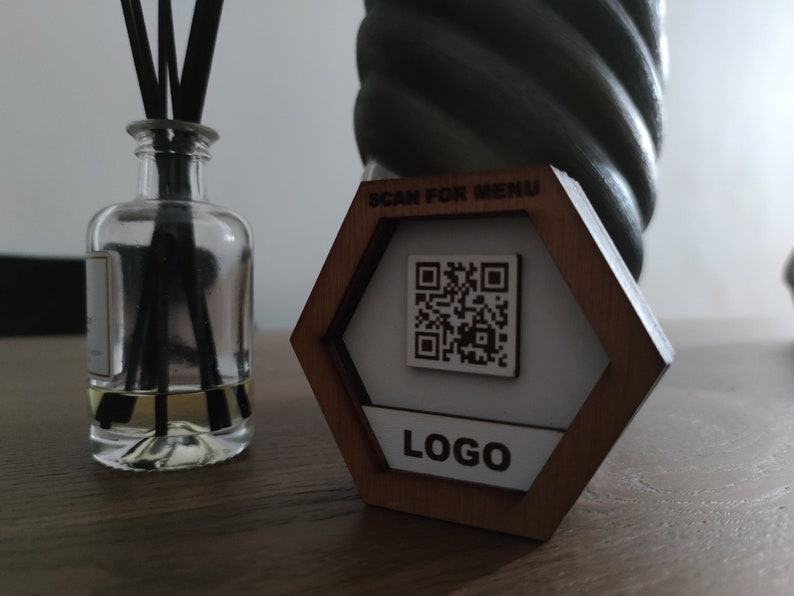 10 QR Code Table Stand Custom Made QR Digital Menu Sign for - Etsy