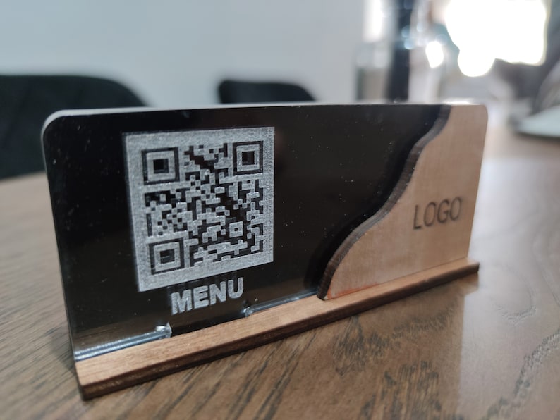 10custom-made QR Code Tabletop Stands, Scannable QR Code Tabletop to ...