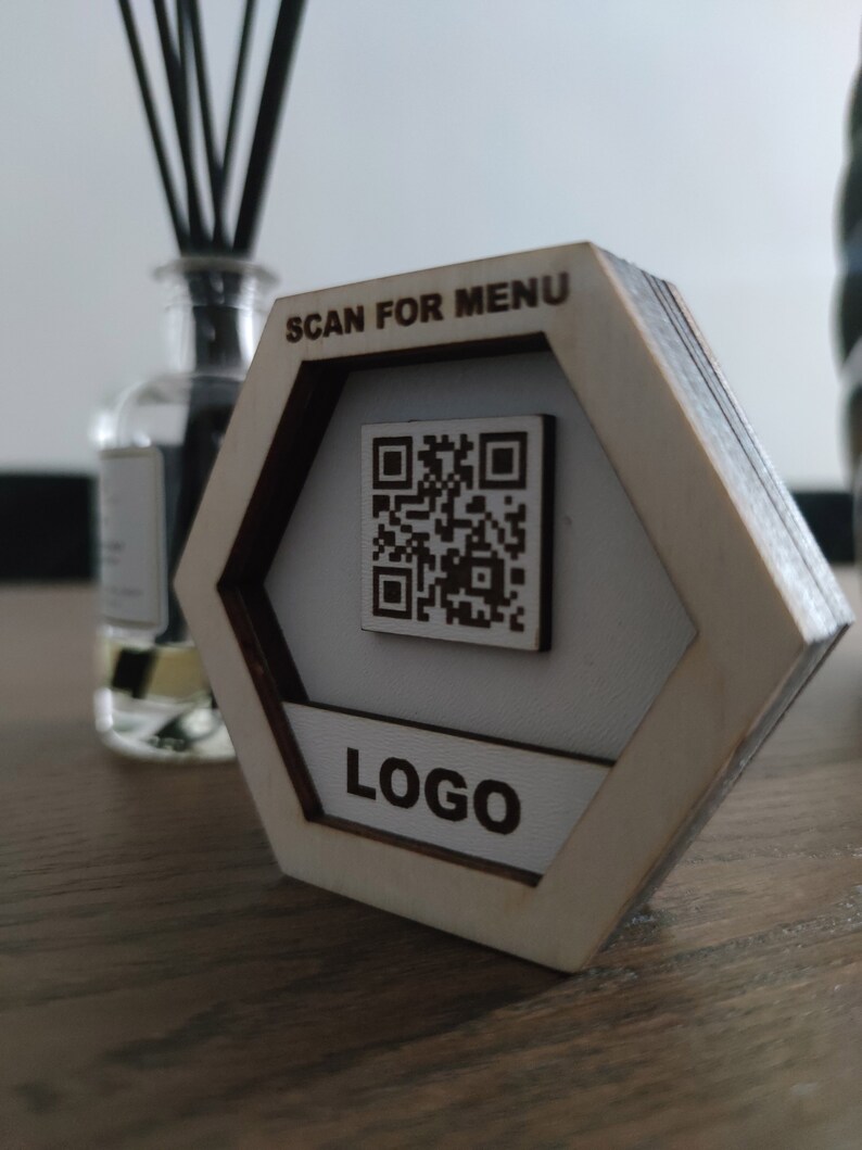 10 QR Code Table Stand Custom Made QR Digital Menu Sign for - Etsy