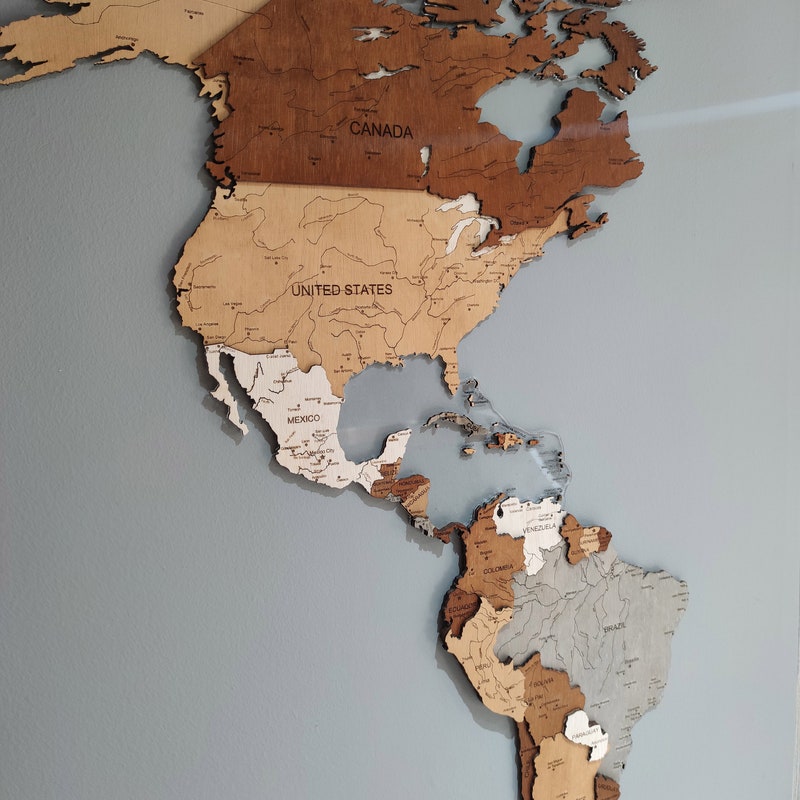 Wooden Travel Map - Etsy