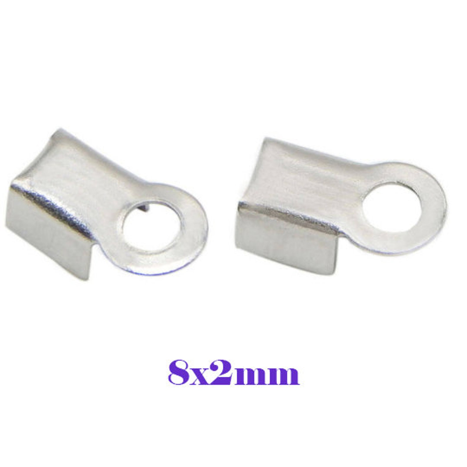 Stainless Steel Fold Over Crimp Clamp Clip 8x2 9x2 9x3 Mm - Etsy