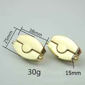 Thumb Lock 1 1/2" 38mm Purse Press Lock Tuck Tongue Clip Clasp Closure ...