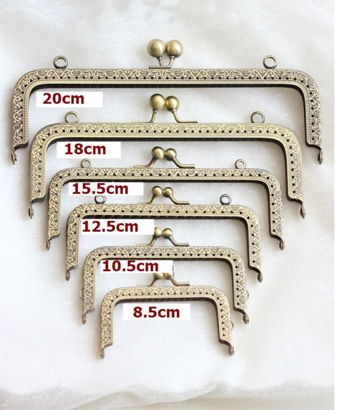 Purse Frame 2 1/2 - 8 Inches 6-20cm Antique Bronze Metal Vintage ...