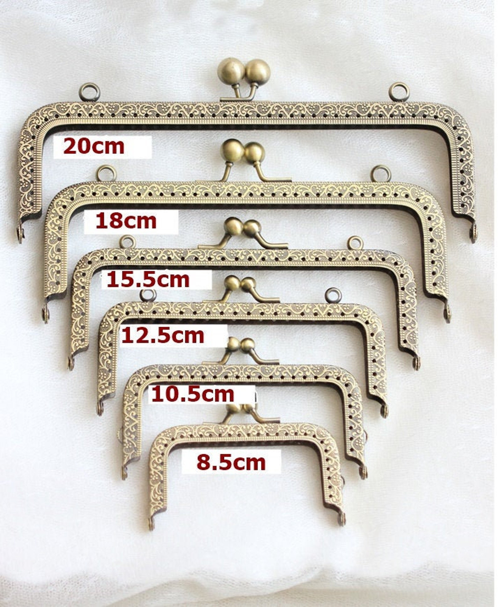 Purse Frame 2 1/2 - 8 Inches 6-20cm Antique Bronze Metal Vintage ...