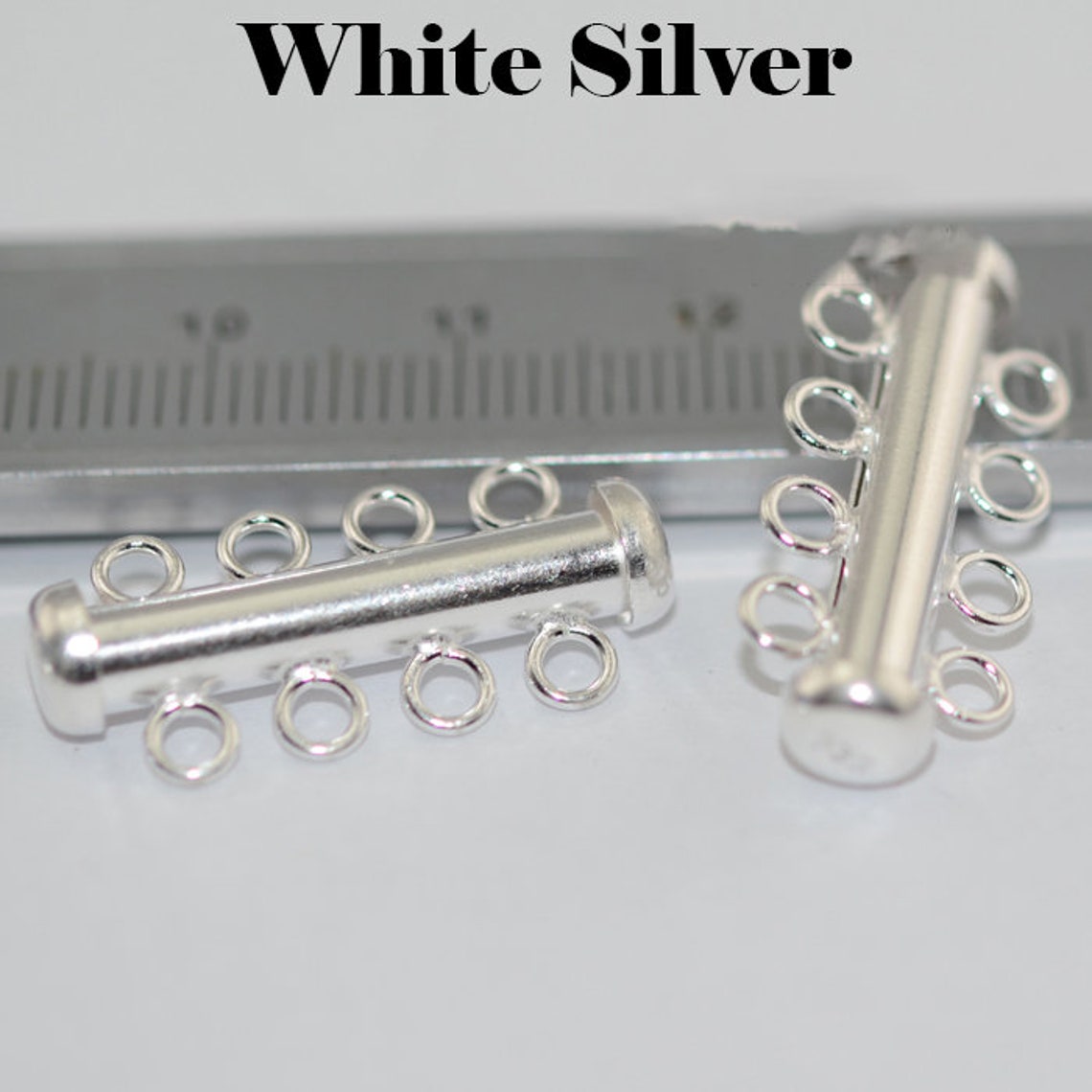 Brass Multi-strand Magnetic Tube Bar Slide Lock Clasp 2 3 4 5 6 7 8 9 ...